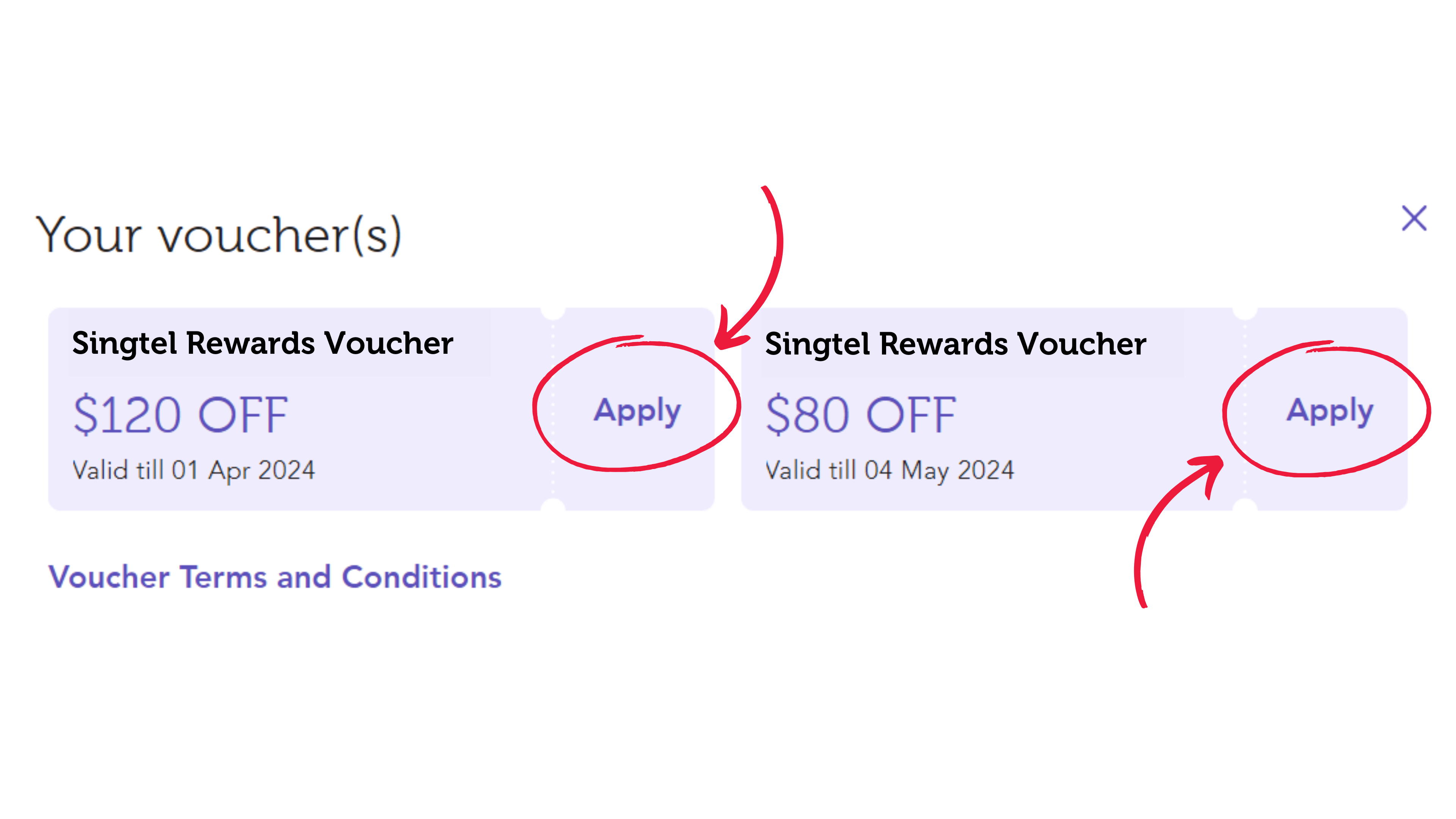 How to redeem your Singtel recontract voucher (and other vouchers!)